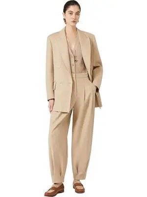 Max Mara Cotton Canvas Trousers - Sand