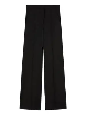 Max Mara Straight-fit Light Wool Trousers - Black