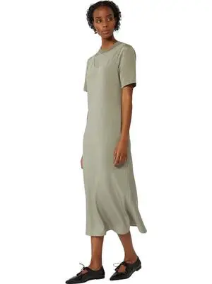 Max Mara Crêpe De Chine Midi Dress - Sage Green