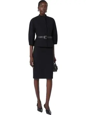 Max Mara Technical-jersey Sheath Midi Dress - Black