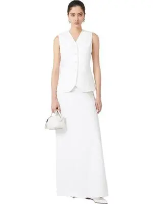 Max Mara Compact Jersey Gilet - White