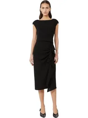 Max Mara Bodycon Cady Midi Dress - Black