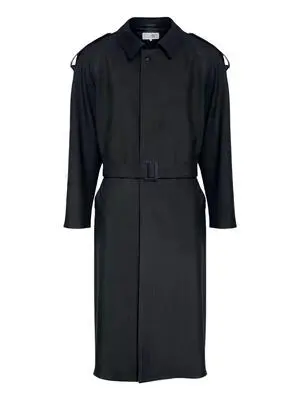 MAISON MARGIELA Wool Trench Coat - Black
