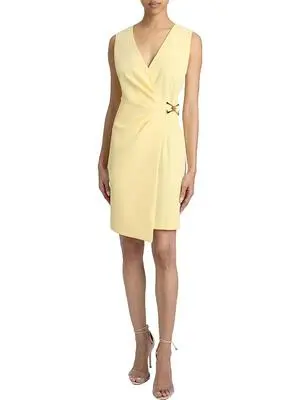 Santorelli Tilly Sleeveless Faux Wrap Dress - Chamomile
