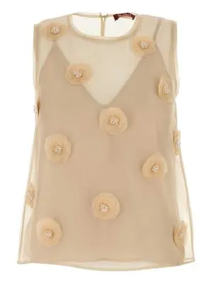 MAX MARA STUDIO Achilles Top Beige O Tan