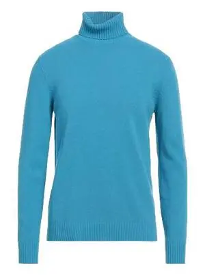 ROBERTO COLLINA Turtleneck In Wool And Cashmere Azure