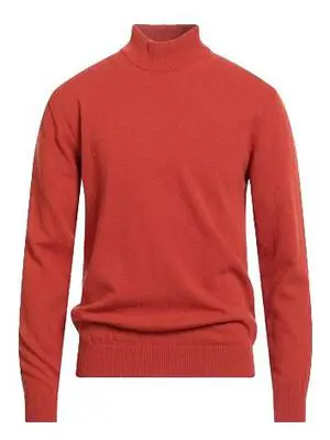 DANIELE FIESOLI Turtleneck Wool Cashmere Sweater Rust