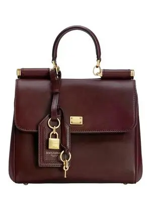 Dolce & Gabbana My Sicily Leather Handbag With Padlock - Red