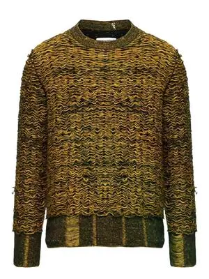 MAISON MARGIELA Textured Crew-neck Sweater - Brown