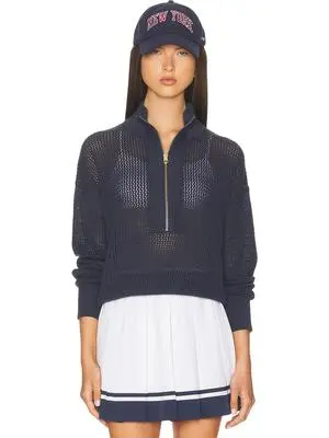 Varley Aurora Half Zip Knit Sweater - Blue Nights