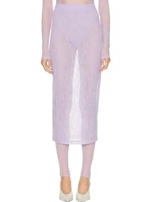 Wardrobe.NYC Lace Tube Skirt - Lilac