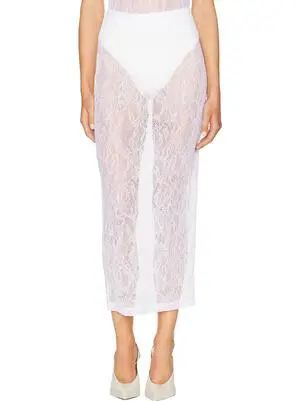 Wardrobe.NYC WARDROBE.NYC Lace Tube Skirt White