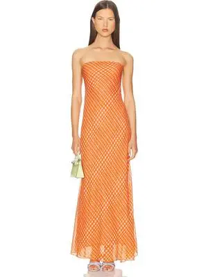 CHRISTOPHER JOHN ROGERS Strapless Maxi Dress