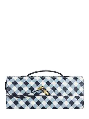 Bottega Veneta Andiamo Clutch Abyss  Ice White  & Muse Brass