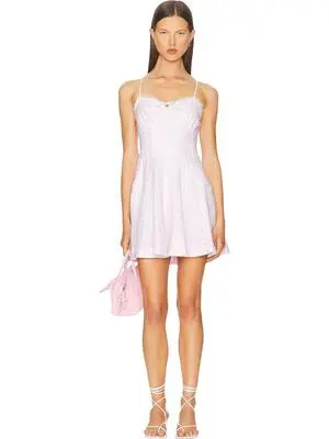 LoveShackFancy Shai Bustier Mini Dress - Angel Pink