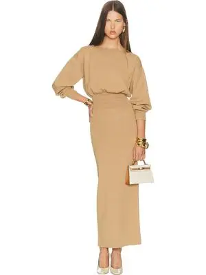 HELSA Hildie Maxi Dress Camel