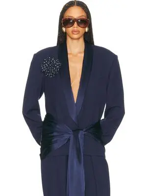 HELSA The Tux Blazer In Wool - Navy