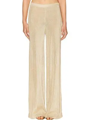 SEROYA Metallic Knit Pant - Gold