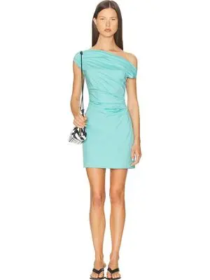 Staud Phare Mini Dress - Teal