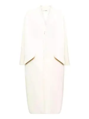 MAISON MARGIELA Asymmetric Zip-front Coat - White