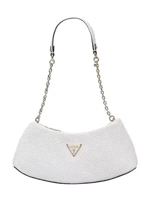 Guess Textured Shoulder Bag - White