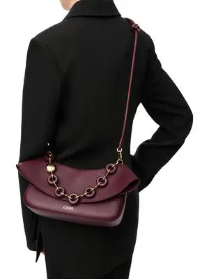 Loewe Medium Ola Bag In Smooth Calfskin Dark Burgundy