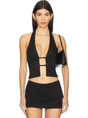 Superdown Dulcie Cropped Top - Black