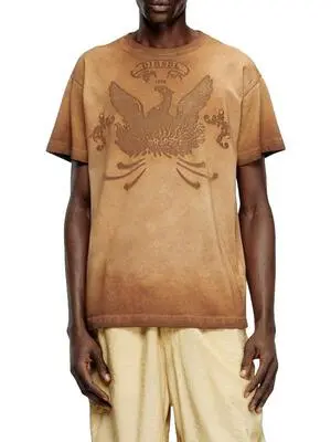 DIESEL® T-norm-t9 Devoré Logo T-shirt Brown