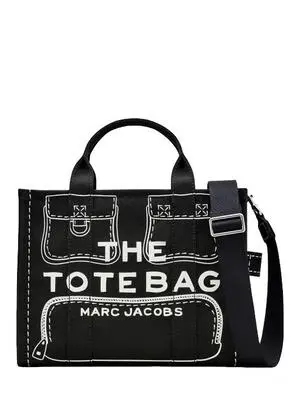 Marc Jacobs The Trompe L'oeil Cargo Canvas Medium Tote Bag - Black