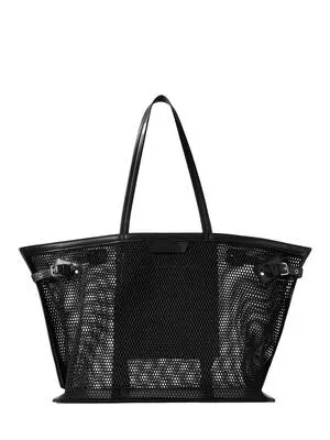 Proenza Schouler Days Leather-trimmed Mesh Tote - Black