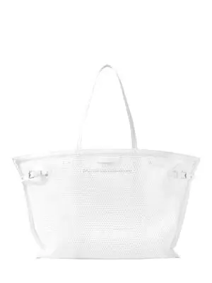 Proenza Schouler Days Leather-trimmed Mesh Tote - White