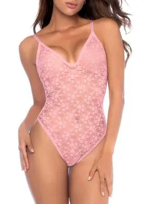 MAPALE Lace Bodysuit - Light Pink