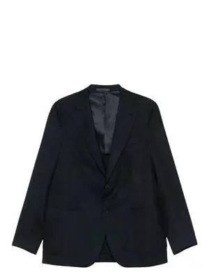 Caruso Single-breasted Blazer - Blue