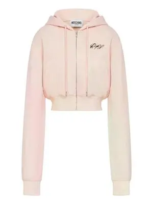 Moschino Logo-print Hoodie - Pink