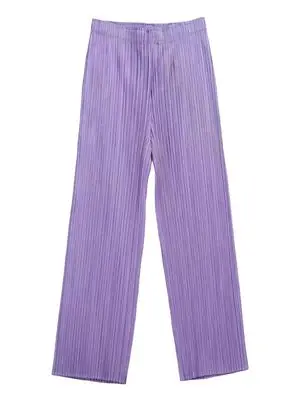 Issey Miyake Cropped Tapered Trousers - Purple