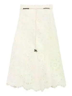 Zimmermann Rhiannon Embroidered Skirt - Neutrals