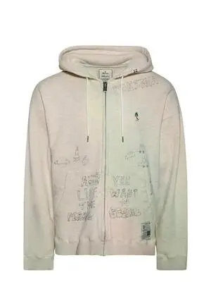 Mihara Yasuhiro Distressed Zip-up Hoodie - Neutrals