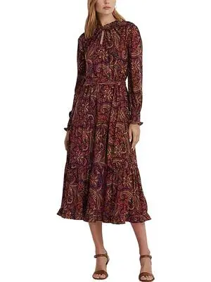 Ralph Lauren Paisley-print Midi Dress - Red