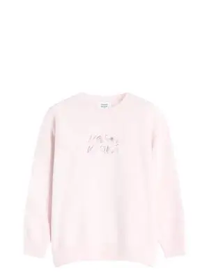 Maison Kitsuné Embroidered Logo Sweatshirt - Pink