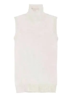 Sportmax Virgin Wool Tank Top - Neutrals