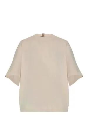 Fabiana Filippi Silk-blend T-shirt - Neutrals