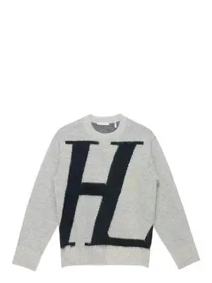 Helmut Lang Logo-jacquard Jumper - Grey