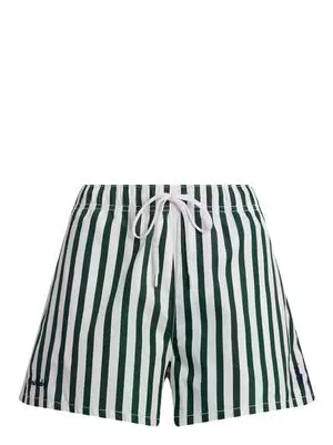 Ralph Lauren Striped Drawstring Shorts - Green