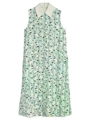 JIL SANDER Fringe-detailing Midi Dress - Green