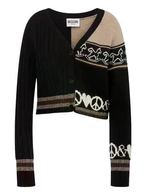 Moschino Peace Love Cardigan - Black