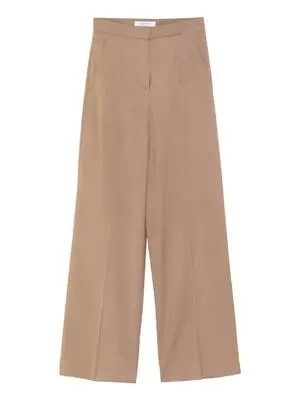 Max Mara Virgin Wool High-waisted Trousers - Brown