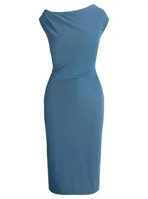 Ralph Lauren Off-shoulder Ruched Dress - Blue
