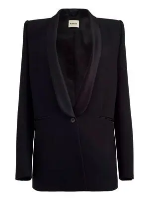 Khaite Helio Shawl-lapels Blazer - Black