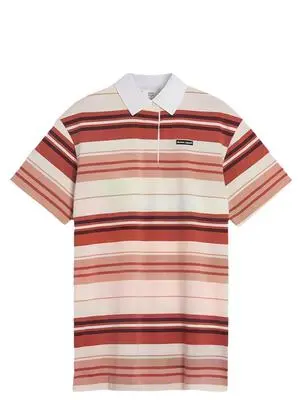Maison Kitsuné Striped Polo Mini Dress - Pink