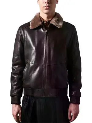 POCHE PARIS Aviator Jacket - Brown